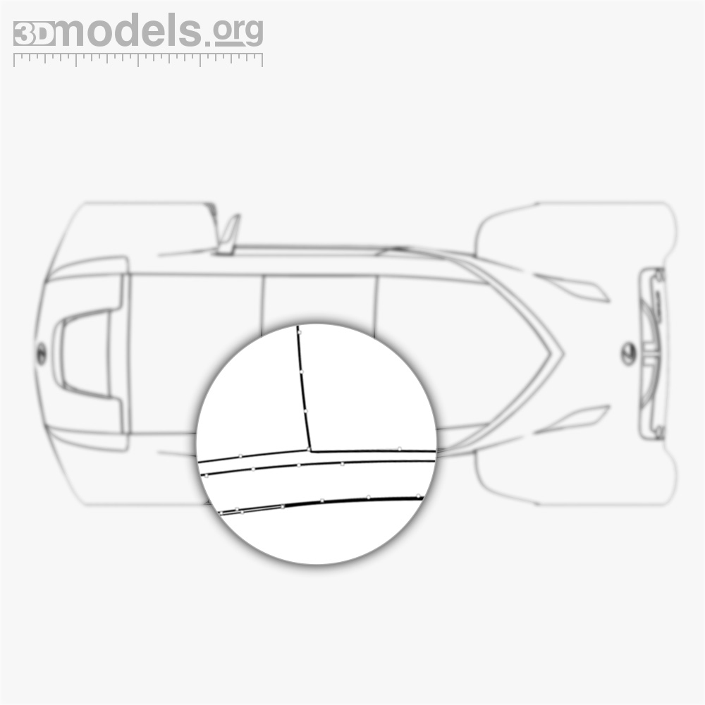 Lexus 2054 2002 Vector Blueprint - 3DModels.org