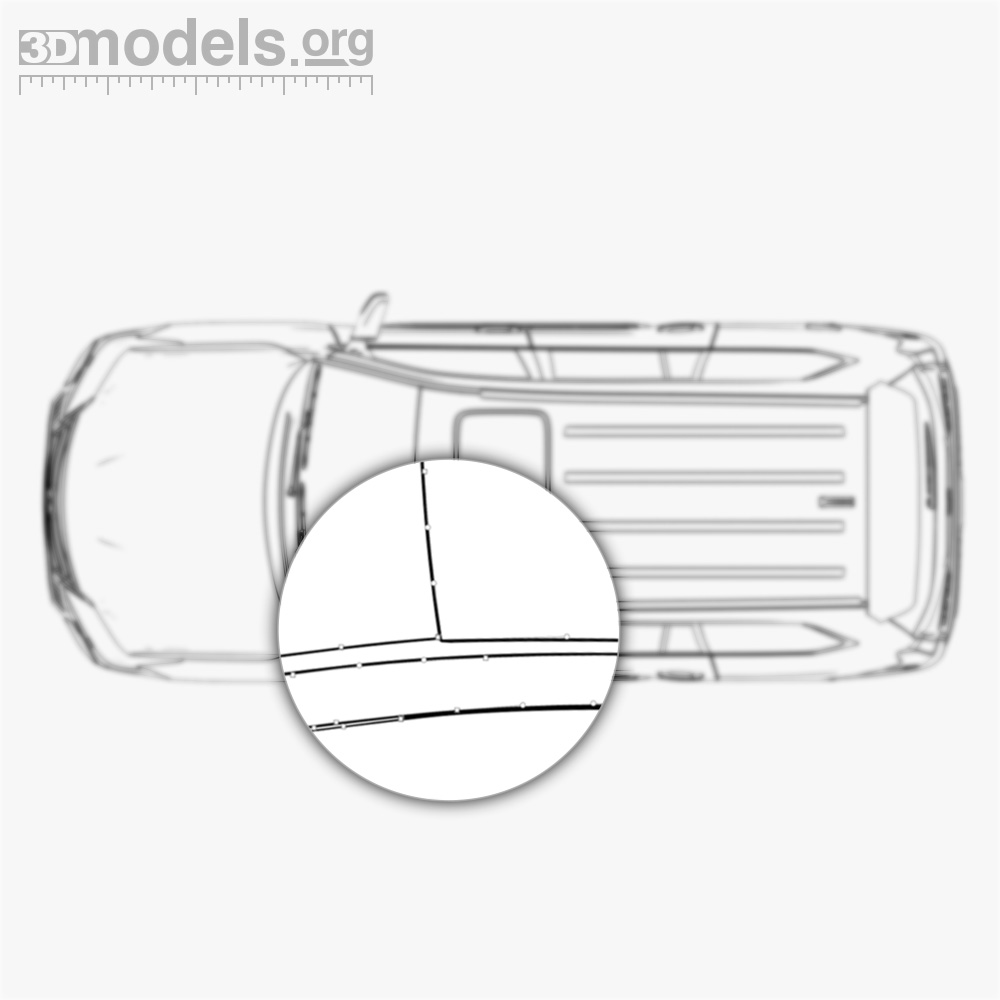 Lexus LX 2021 Vector Blueprint - 3DModels.org
