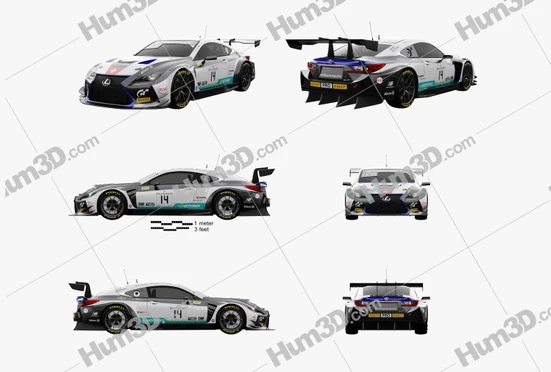 Lexus blueprints Download in PNG - 3DModels.org