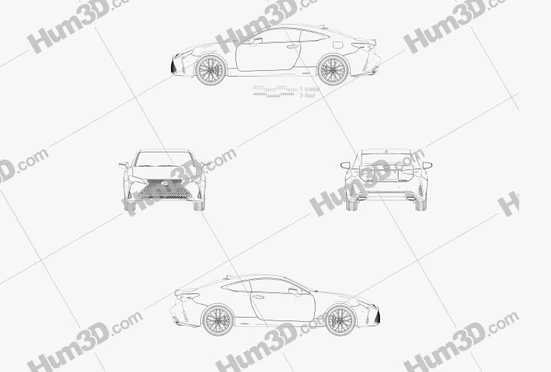 Lexus blueprints Download in PNG - 3DModels.org