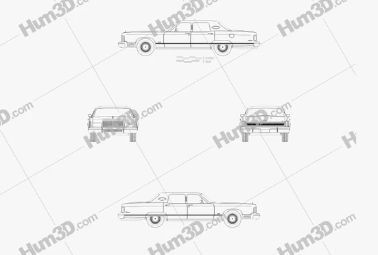 Lincoln Continental blueprints Download in PNG - 3DModels.org