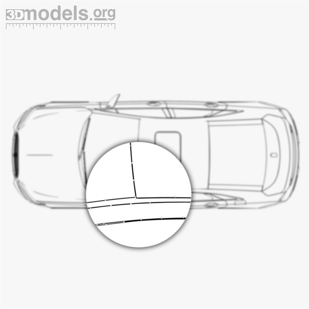 林肯 MKZ Reserve 2020 矢量蓝图 - 3DModels.org