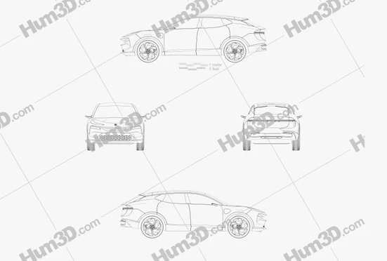 Lotus blueprints Download in PNG - 3DModels.org