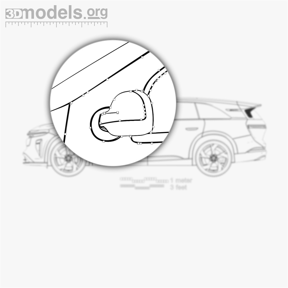 Lucid Gravity 2025 Vector Blueprint - 3DModels.org