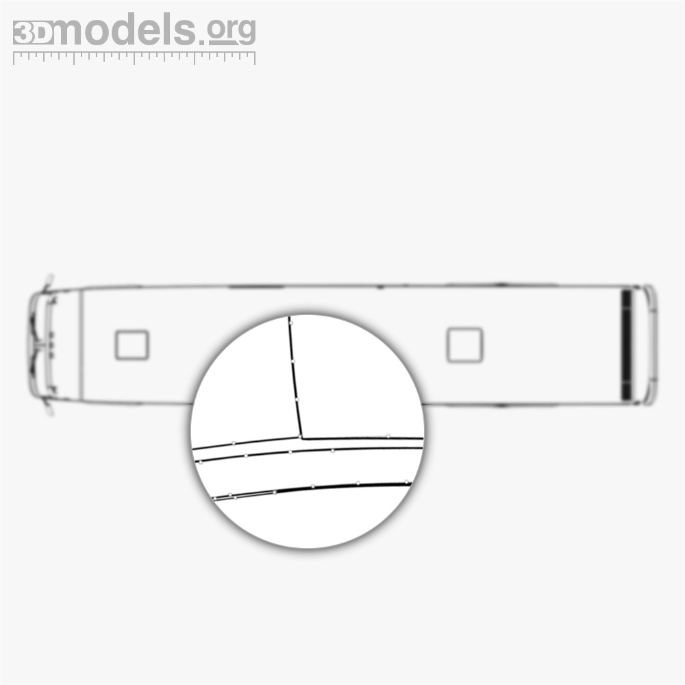 MCI D4500 CT Transit Bus 2008 Vector Blueprint - 3DModels.org