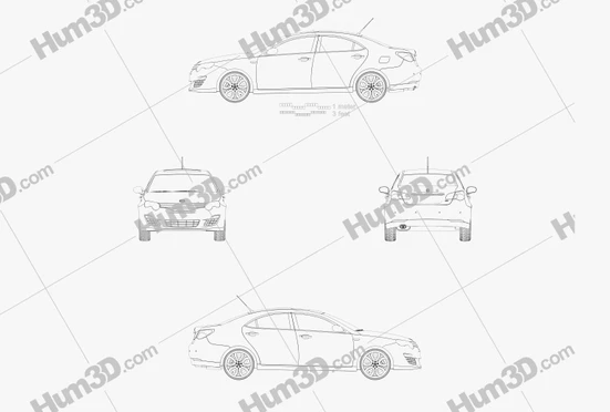 MG car blueprints Download in PNG - 3DModels.org