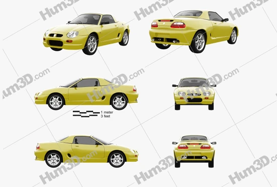 MG car blueprints Download in PNG - 3DModels.org