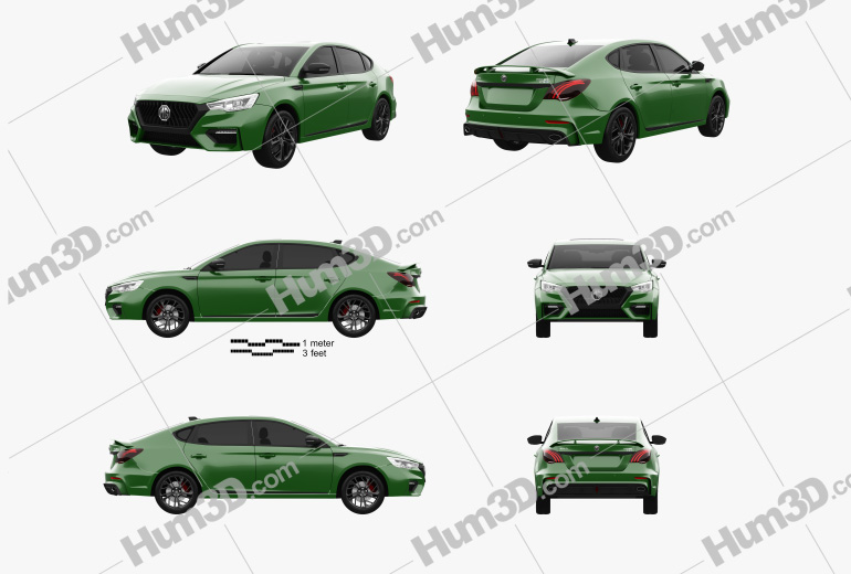 MG 6 2022 Blueprint Template - 3DModels.org