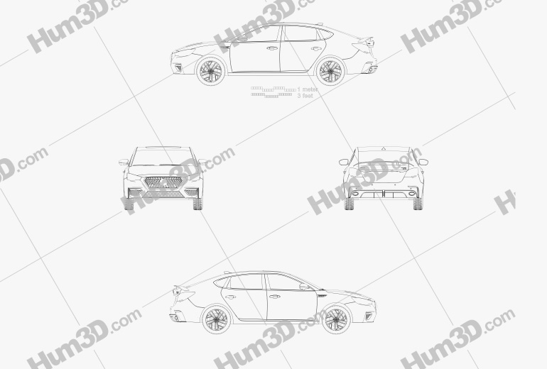MG 6 2022 Blueprint - 3DModels.org