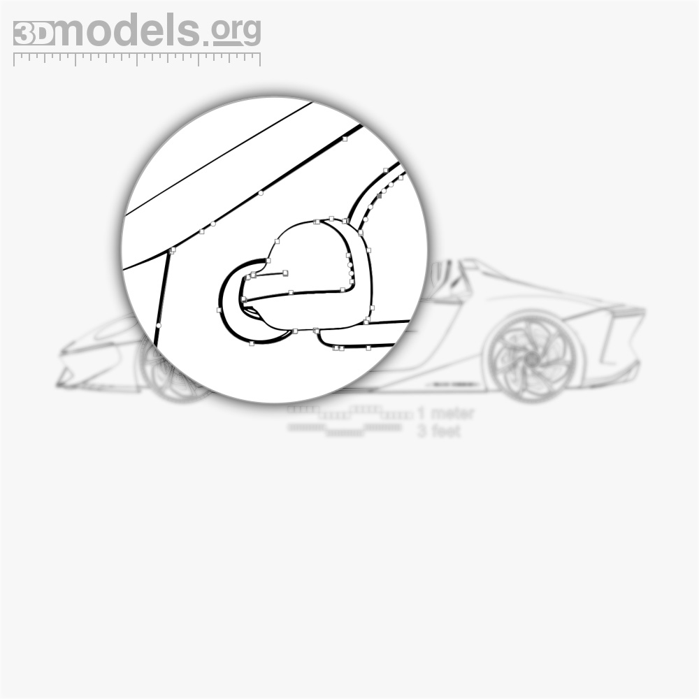 MG Cyberster 2024 Vector Blueprint - 3DModels.org