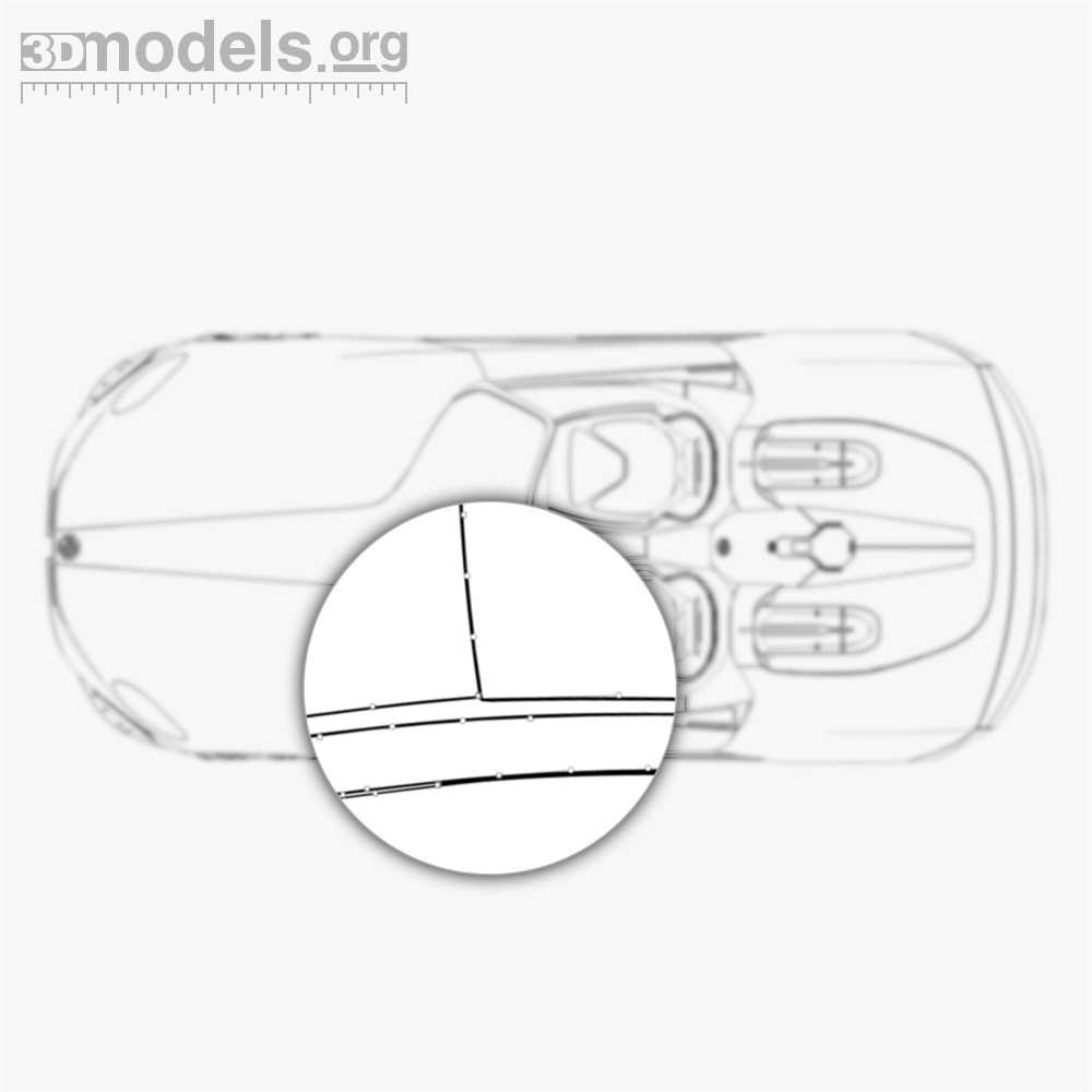 MG Cyberster 2024 Vector Blueprint - 3DModels.org