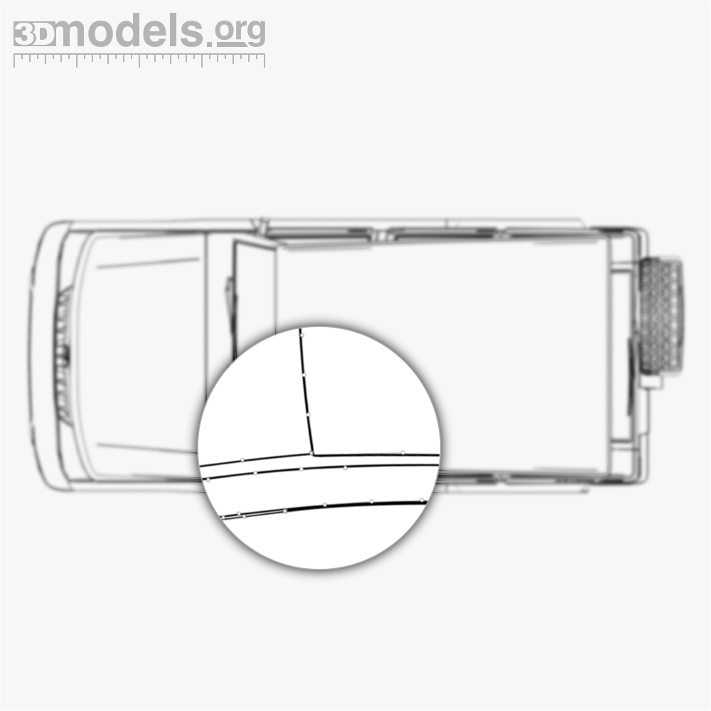 Mahindra Bolero 2023 Vector Blueprint - 3DModels.org
