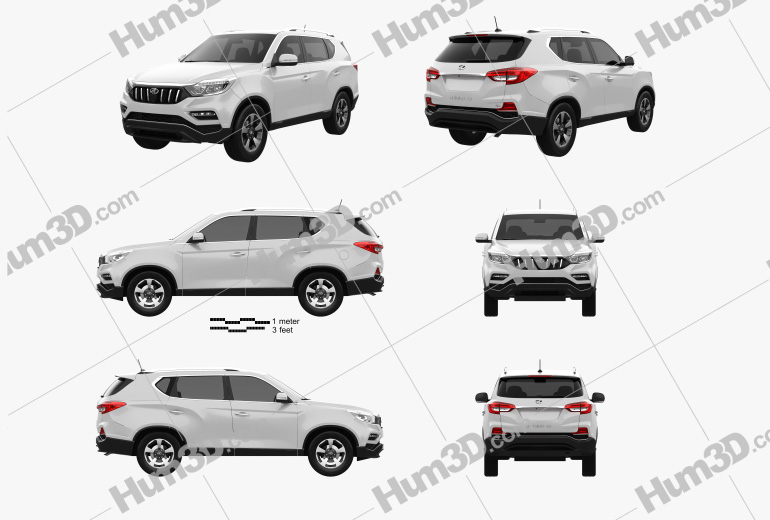 Mahindra Alturas 2022 Blueprint Template - 3DModels.org