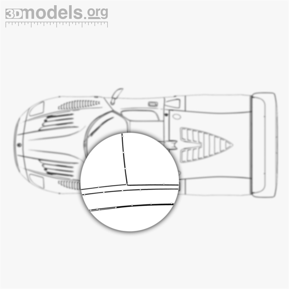 Maserati MC12 Vector Blueprint - 3DModels.org