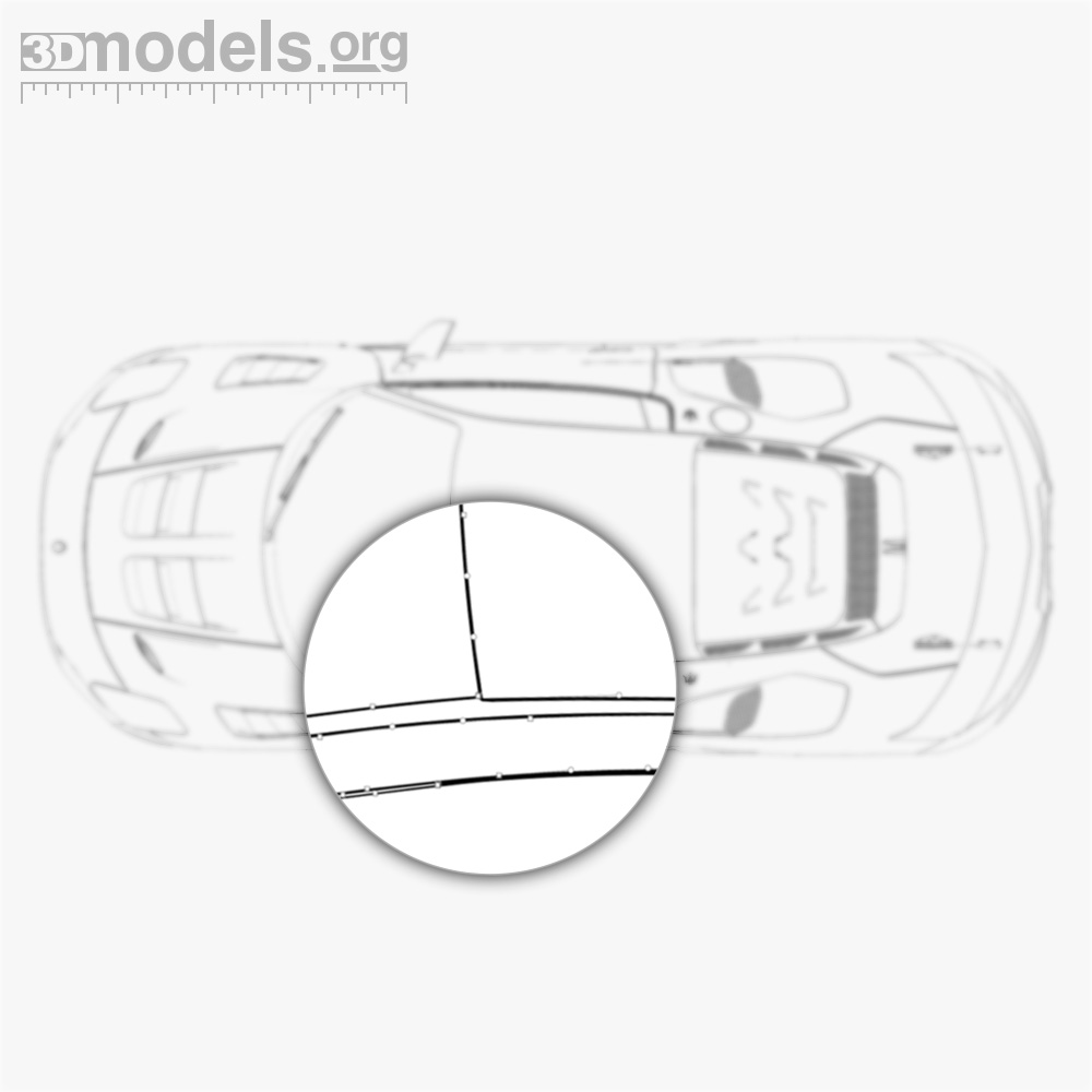 Maserati GT2 Stradale 2025 Vector Blueprint - 3DModels.org