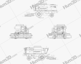 Claas Lexion 480 Combine Harvester 1996 Plano - 3DModels.org