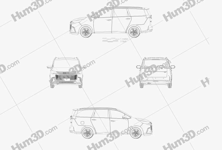 Maxus G50 2022 Blueprint - 3DModels.org