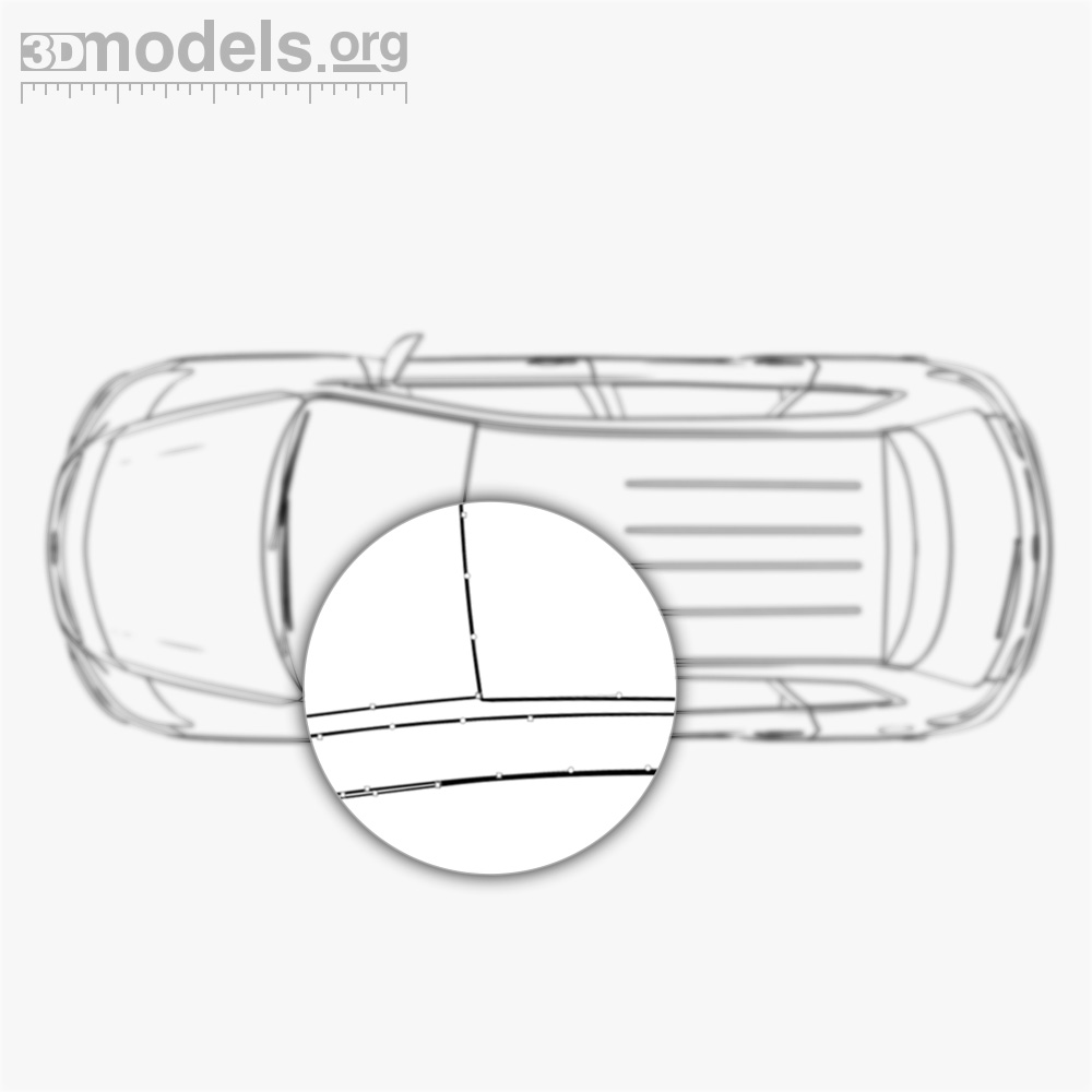 Mazda CX-9 2016 Vector Blueprint - 3DModels.org