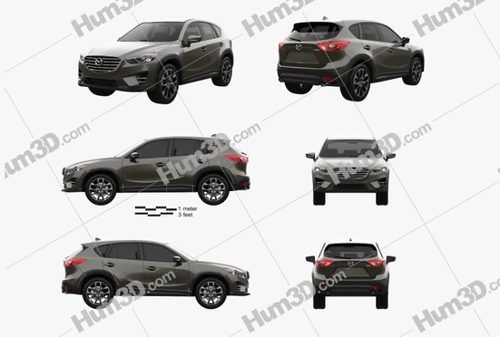 Mazda CX-5 blueprints Download in PNG - 3DModels.org