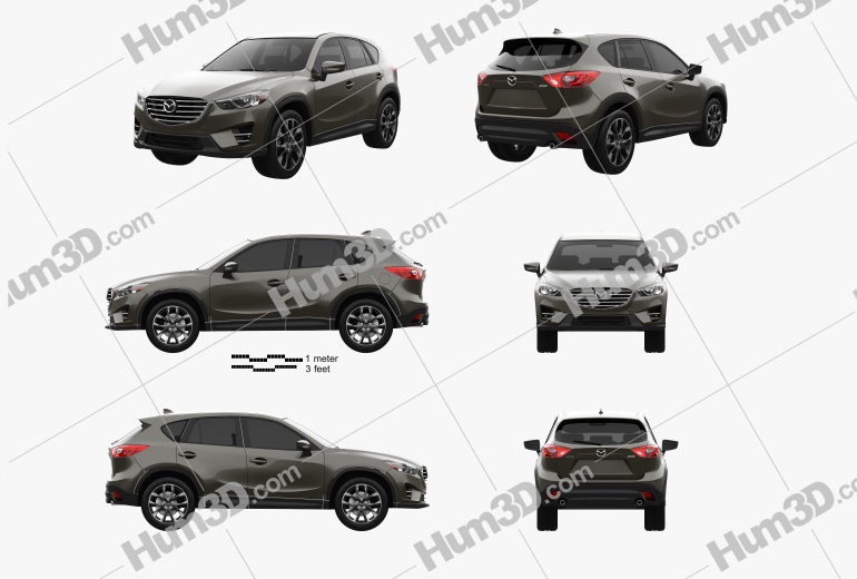 Mazda CX-5 (KE) 2018 Blueprint Template - 3DModels.org
