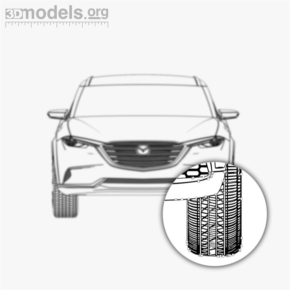 Mazda Koeru 2018 Vector Blueprint - 3DModels.org