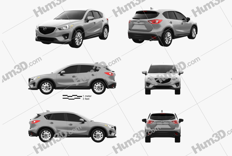 Mazda CX-5 US-spec 2017 Blueprint Template - 3DModels.org
