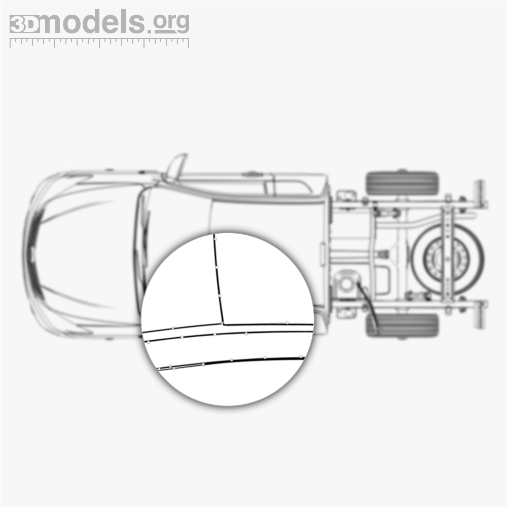 Mazda BT-50 Freestyle Cab Chassis 2021 Vector Blueprint - 3DModels.org