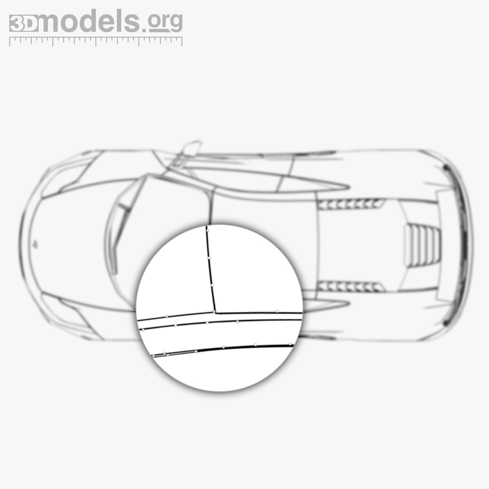 McLaren MP4-12C 2013 Vector Blueprint - 3DModels.org