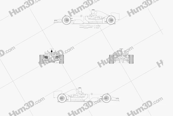 Formula 1 blueprints Download in PNG - 3DModels.org