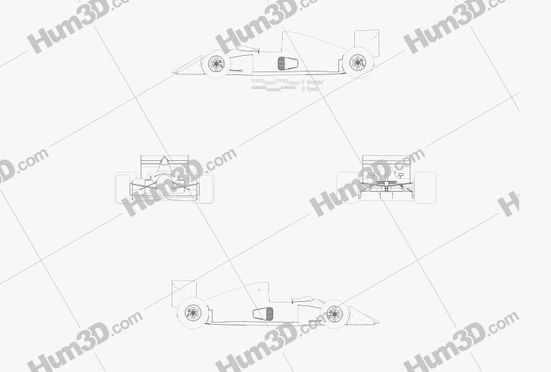 F1 blueprints Download in PNG - 3DModels.org
