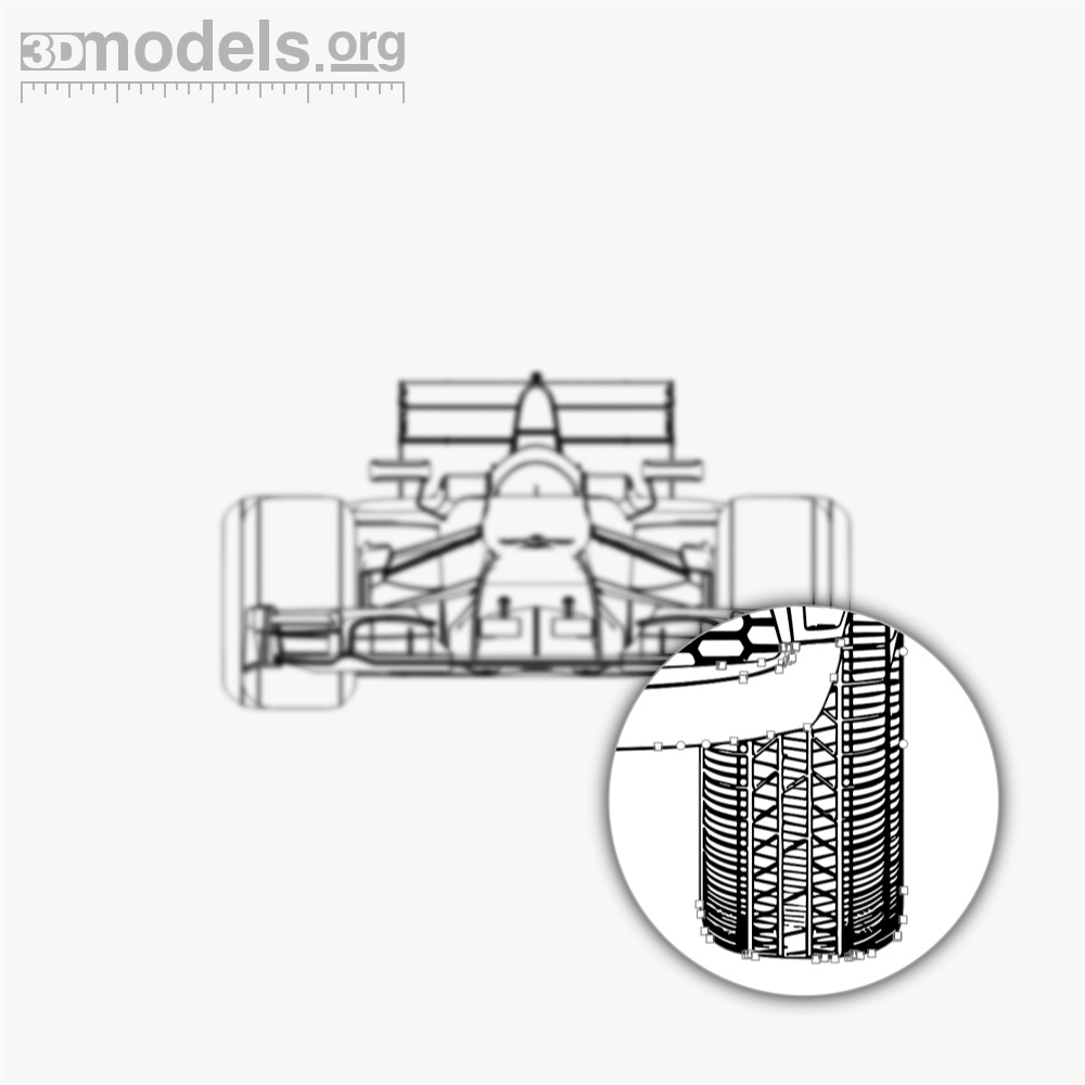 McLaren MP4-28 2013 Vector Blueprint - 3DModels.org