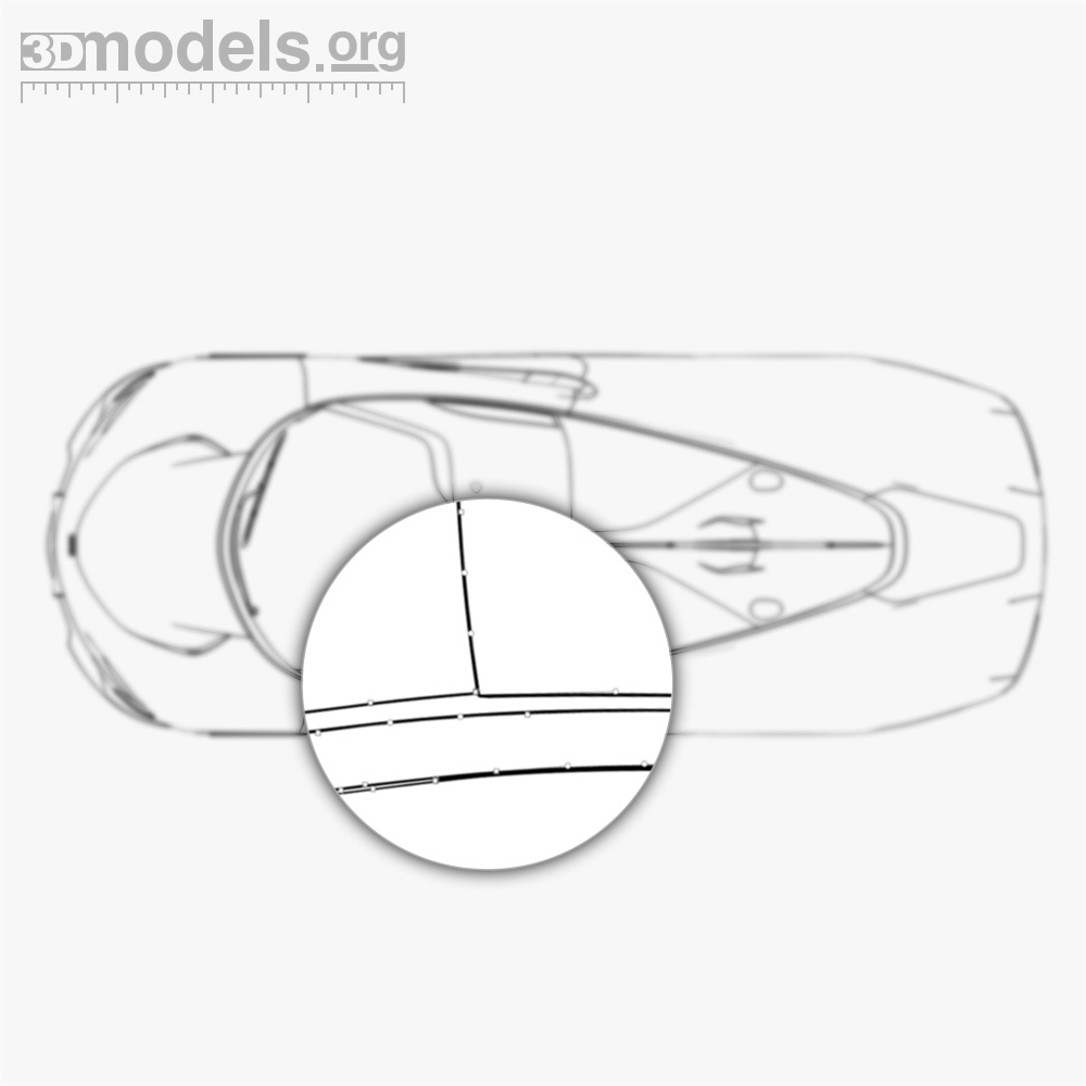 McLaren Speedtail 2021 Vector Blueprint - 3DModels.org