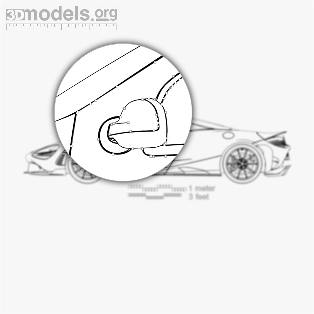McLaren 765LT 2022 Vector Blueprint - 3DModels.org