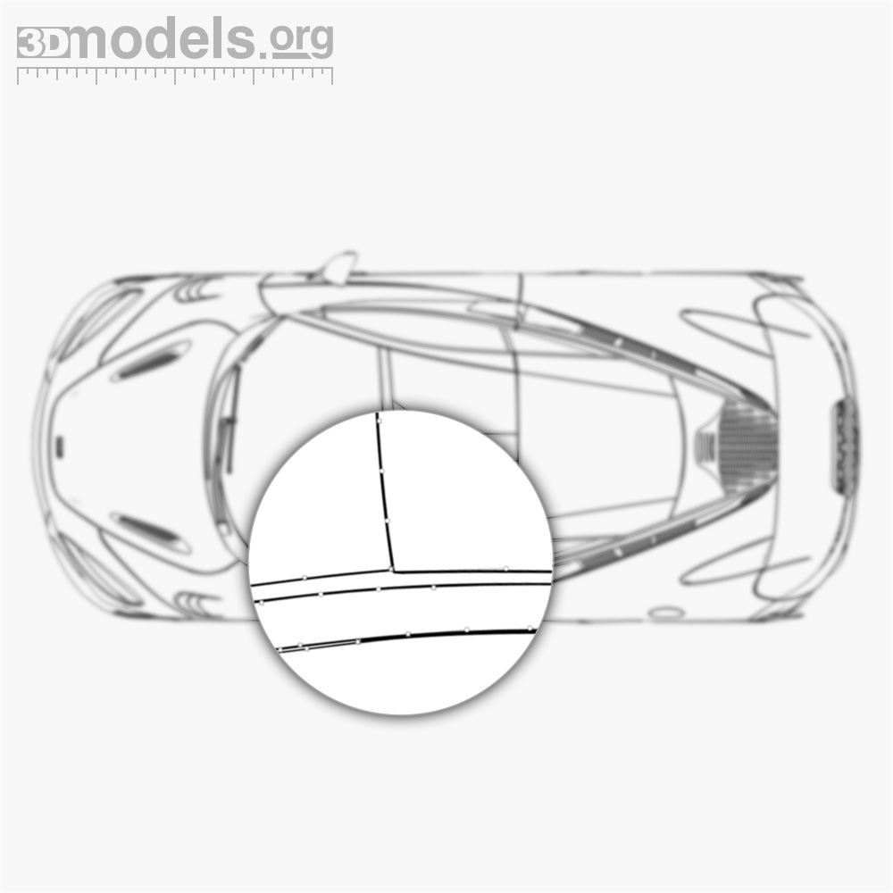 McLaren 765LT 2022 Vector Blueprint - 3DModels.org