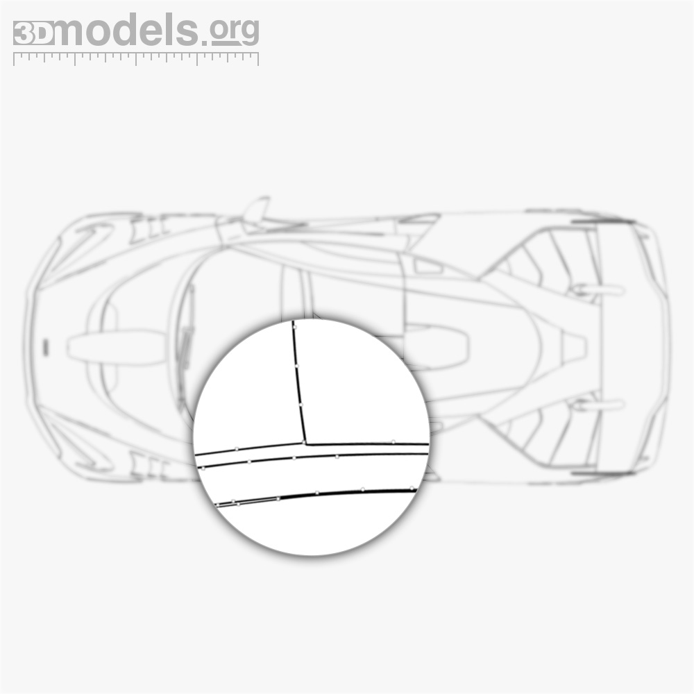 McLaren Senna LM 2024 Vector Blueprint - 3DModels.org