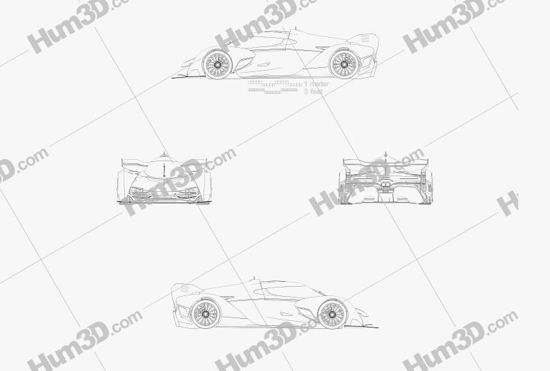 McLaren Solus GT 2023 Blueprint - 3DModels.org