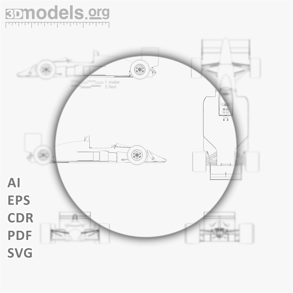 McLaren-Honda MP4/4 1991 Vector Blueprint - 3DModels.org