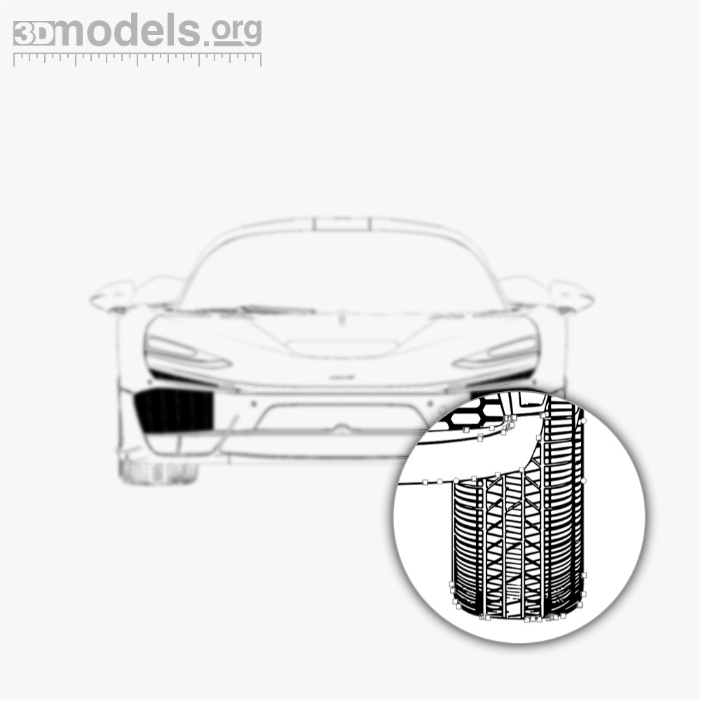 McLaren W1 2025 Vector Blueprint - 3DModels.org
