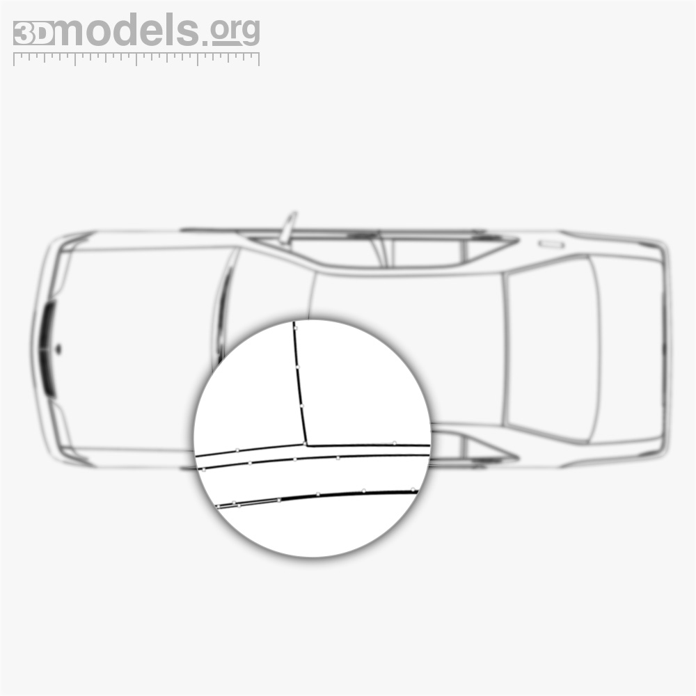Mercedes-Benz S-class (W140) 2006 Vector Blueprint - 3DModels.org