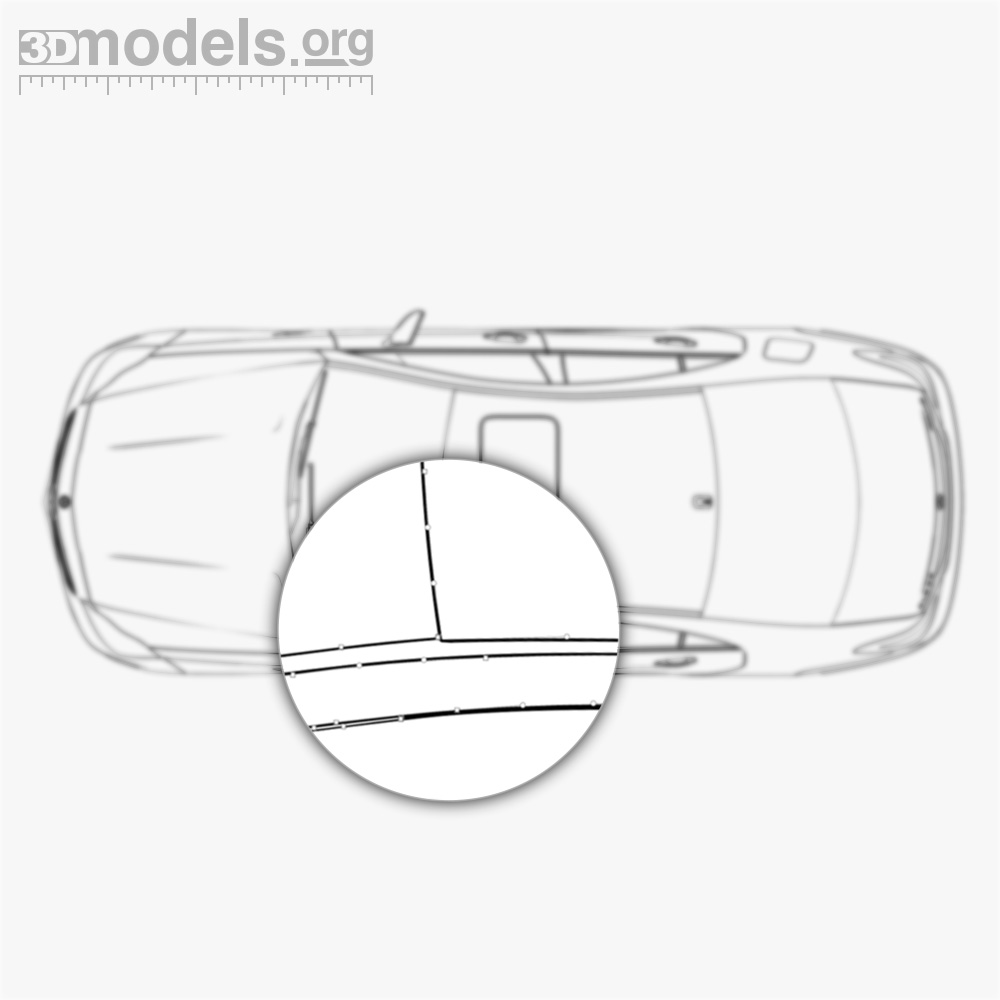 Mercedes-Benz CLS-class 63 AMG 2016 Vector Blueprint - 3DModels.org
