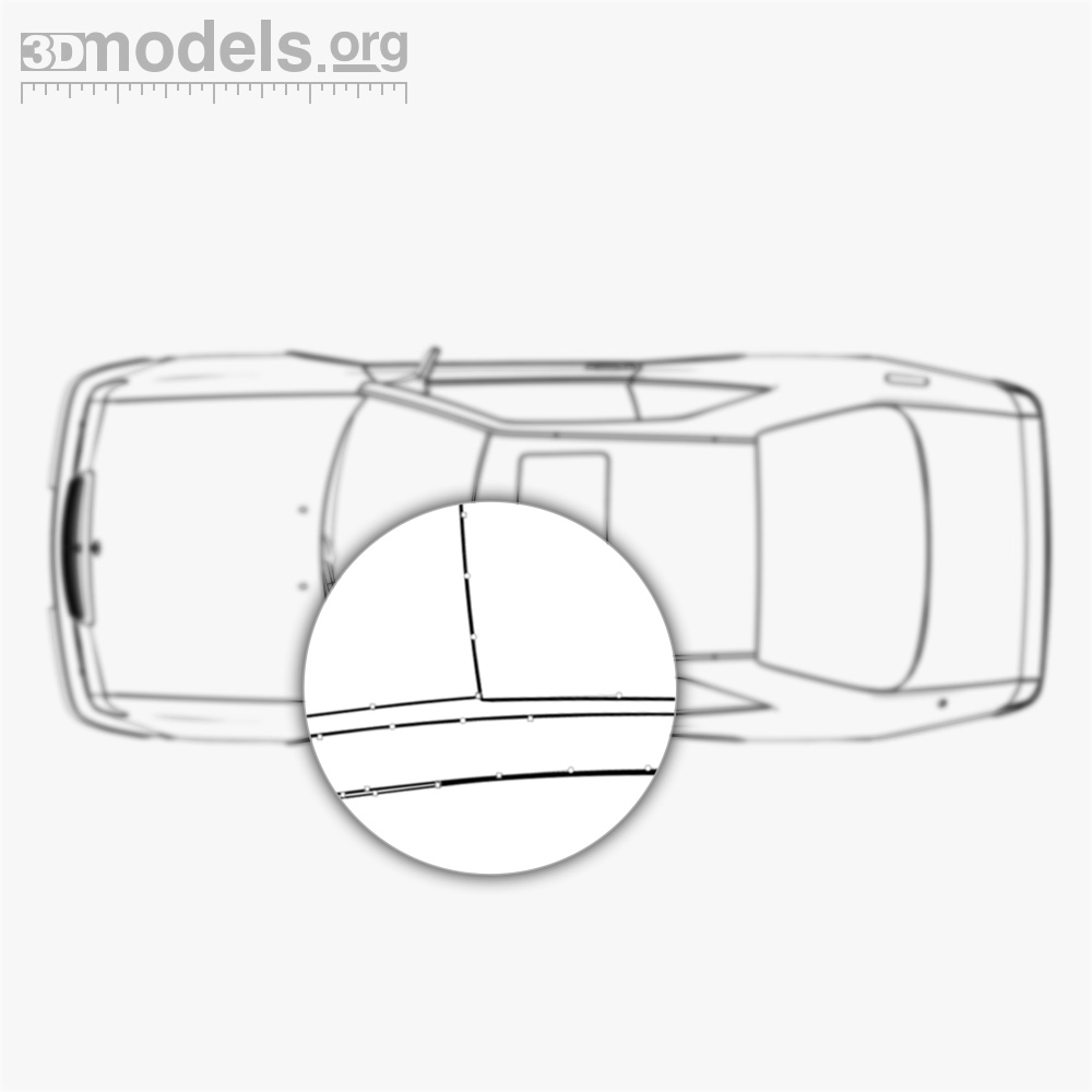 Mercedes-Benz E-class AMG widebody coupe 1993 Vector Blueprint ...