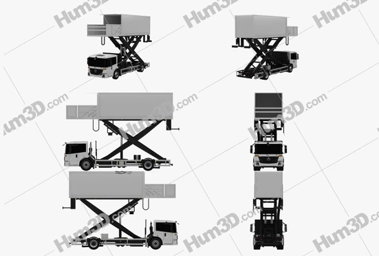 Lift truck blueprints Download in PNG - 3DModels.org