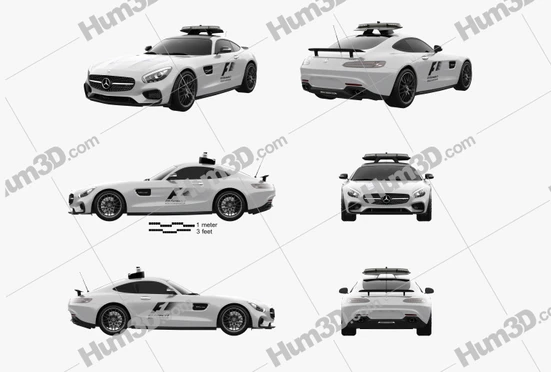 Mercedes amg gt blueprints Download in PNG - 3DModels.org