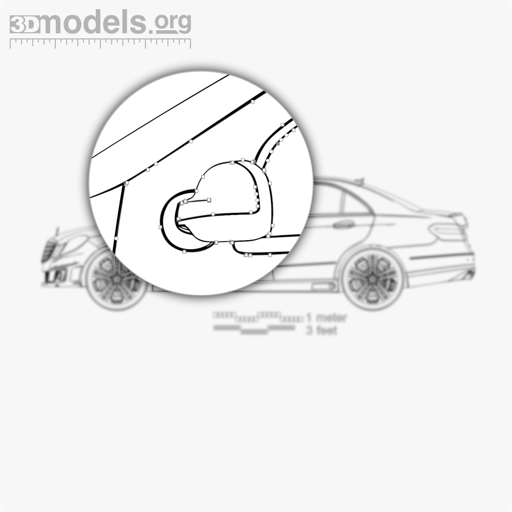 Mercedes-Benz E-class Brabus 2015 Vector Blueprint - 3DModels.org