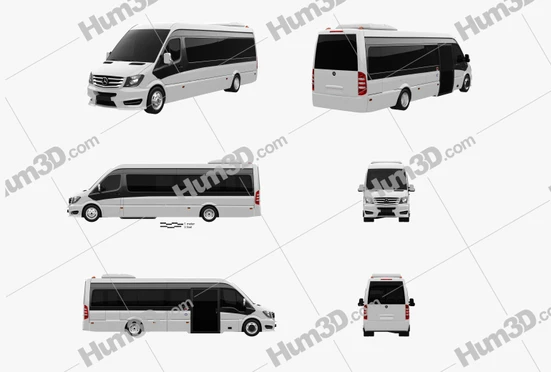 Mercedes Sprinter blueprints Download in PNG - 3DModels.org