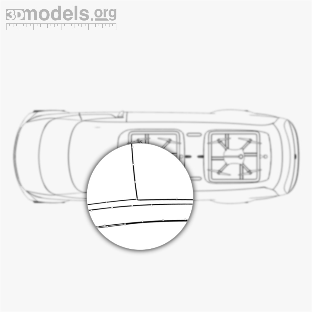 Mercedes-Benz Vision Van 2016 Vector Blueprint - 3DModels.org