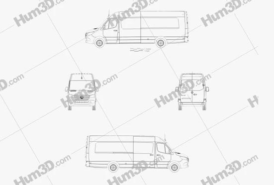 Planos Mercedes Sprinter Modelos 3D Descargar - 3DModels.org