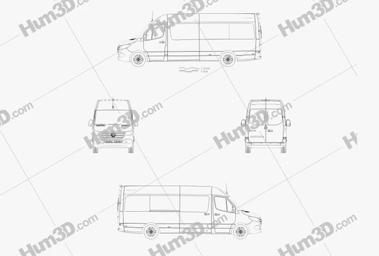 Planos Mercedes Sprinter Modelos 3D Descargar - 3DModels.org