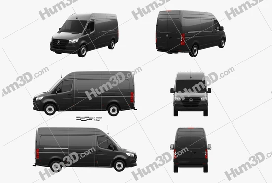 Planos Mercedes Sprinter Modelos 3D Descargar - 3DModels.org