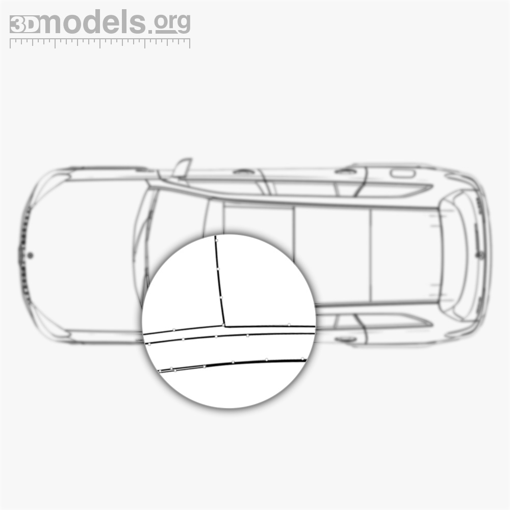 Mercedes-Benz GLS-class AMG US-spec 2024 Vector Blueprint - 3DModels.org